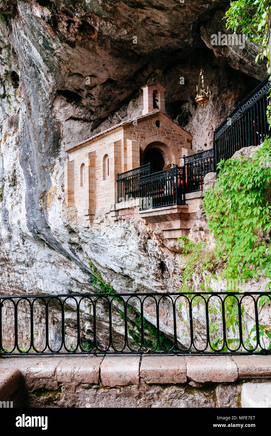 Holy Cave and Shrine to the Virgin Mary, Sanctuary of Covadonga ...