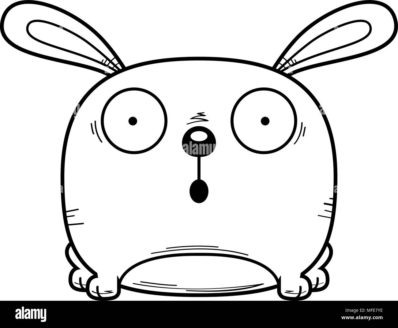 A cartoon illustration of a rabbit looking surprised Stock Vector Image ...