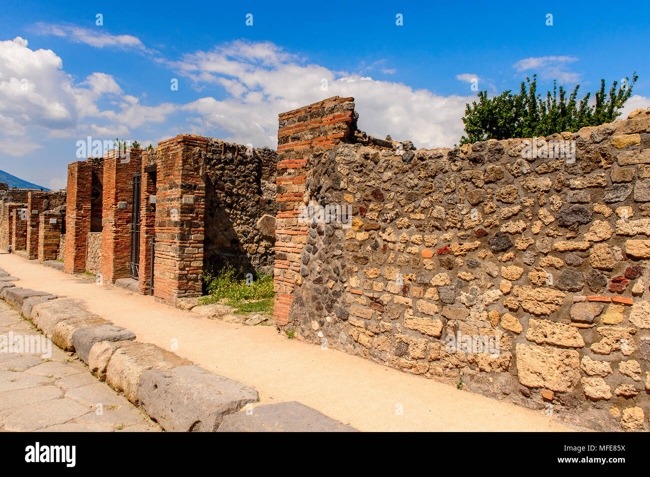 Pompeii, an ancient Roman town destroyed by the volcano Vesuvius ...