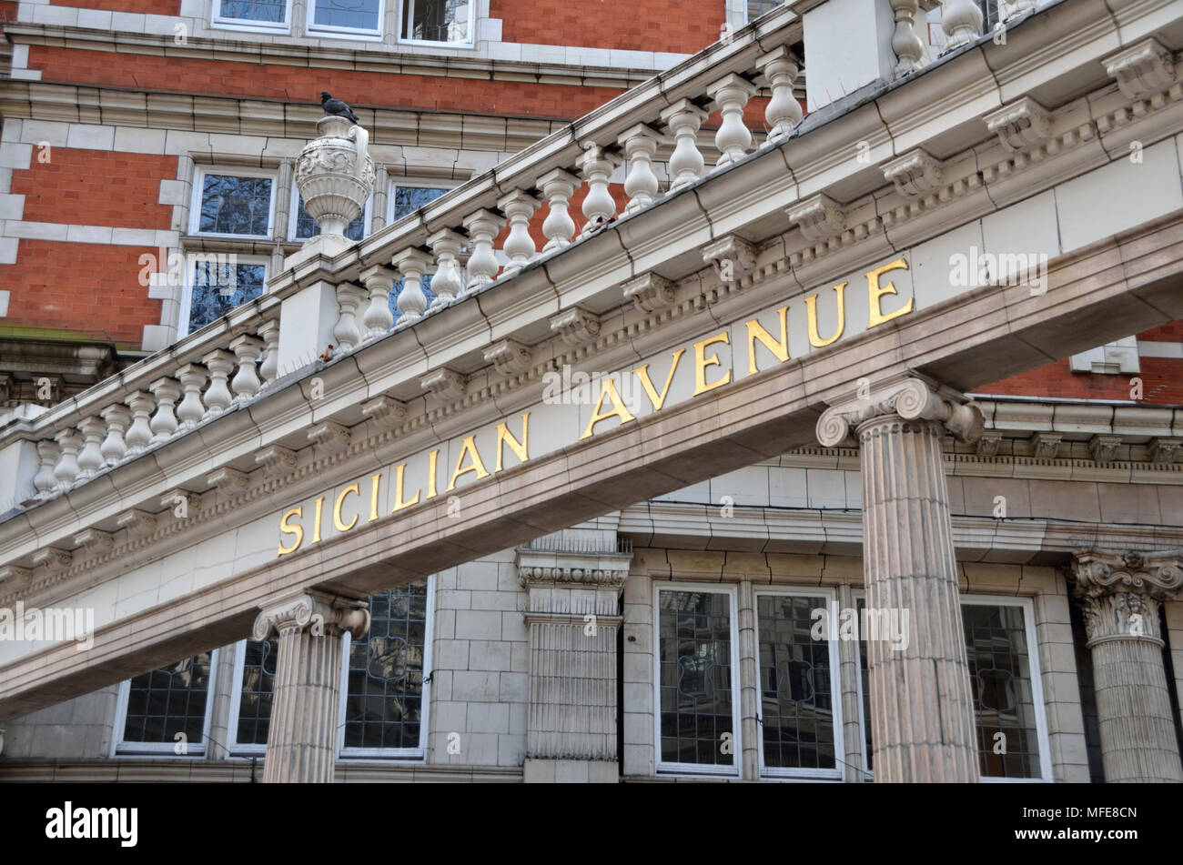 Sicilian Avenue arcade, Southampton Row, Bloomsbury, London, UK Stock ...