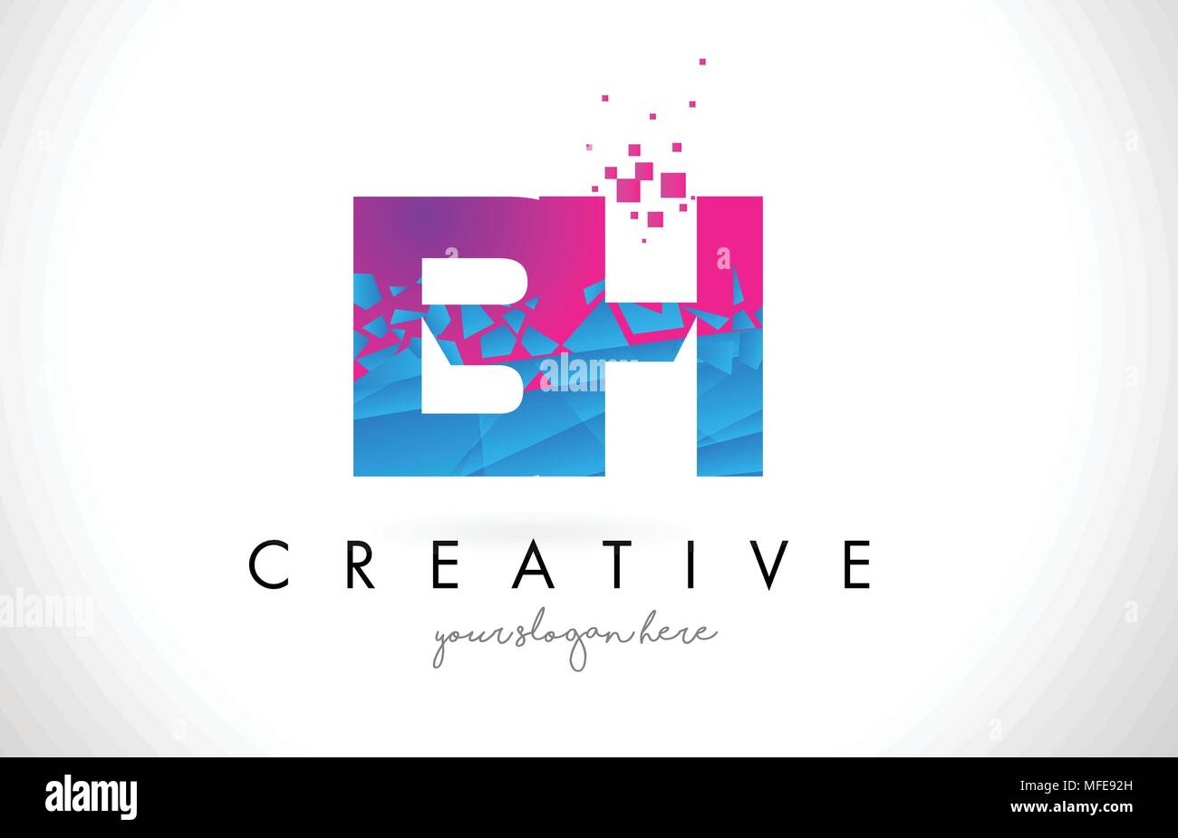 B h letter Stock Vector Images - Alamy