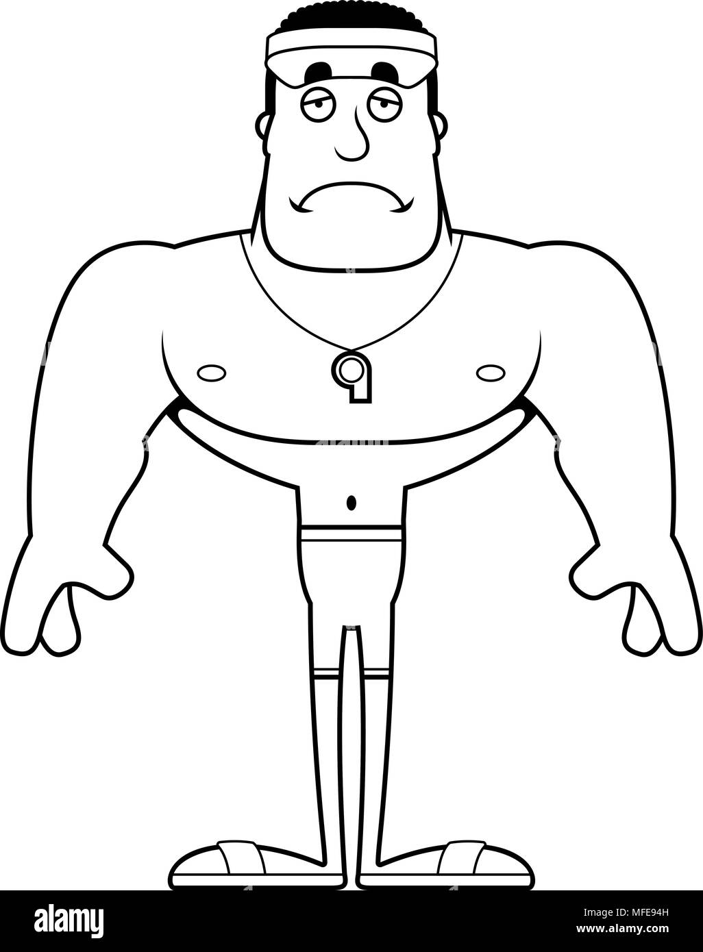 A cartoon lifeguard looking sad Stock Vector Image & Art - Alamy