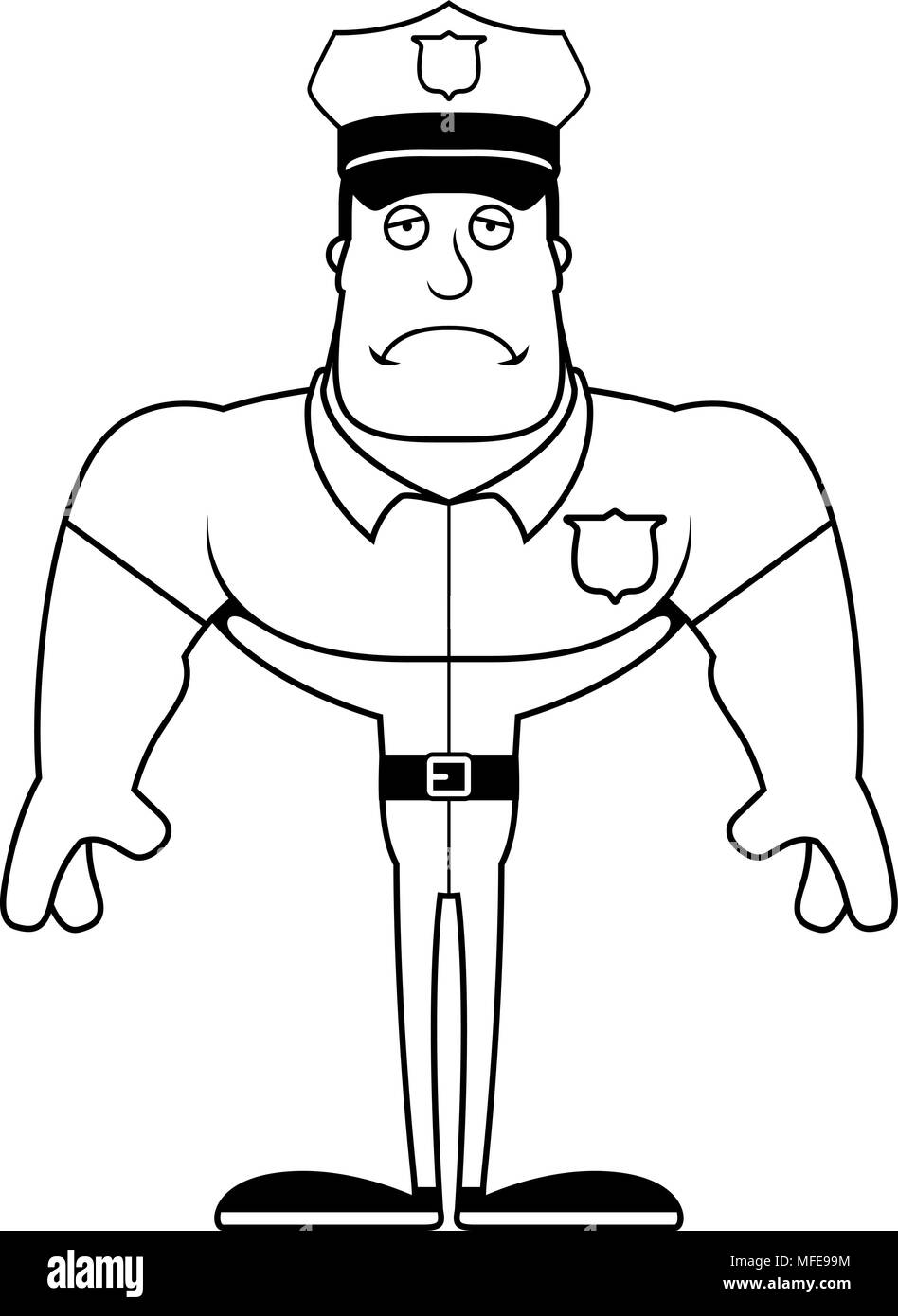 A cartoon police officer looking sad Stock Vector Image & Art - Alamy
