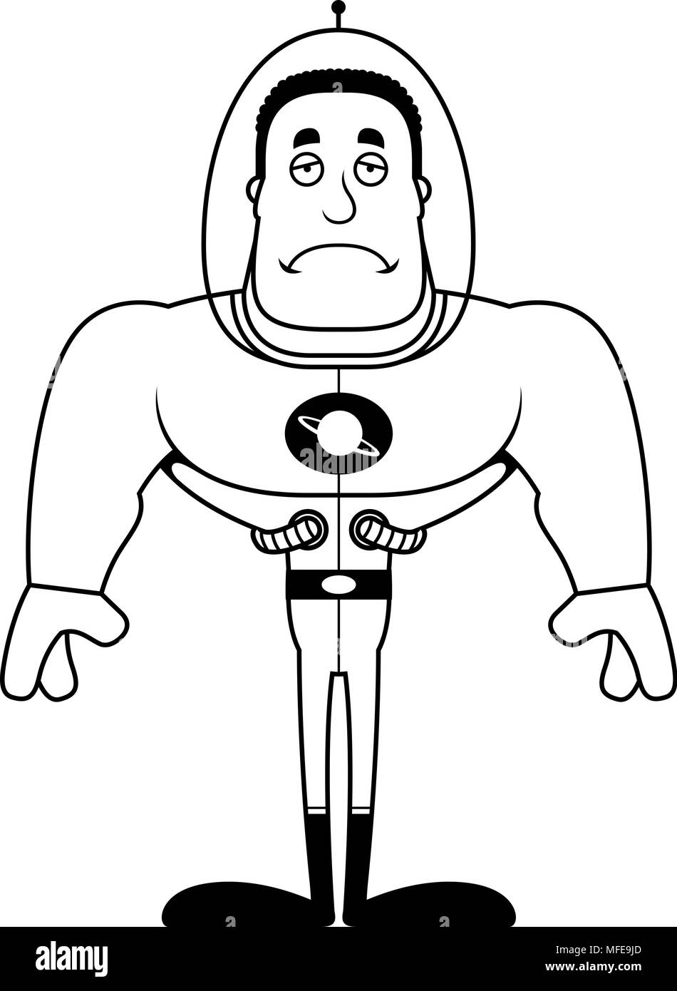 A cartoon spaceman looking sad Stock Vector Image & Art - Alamy