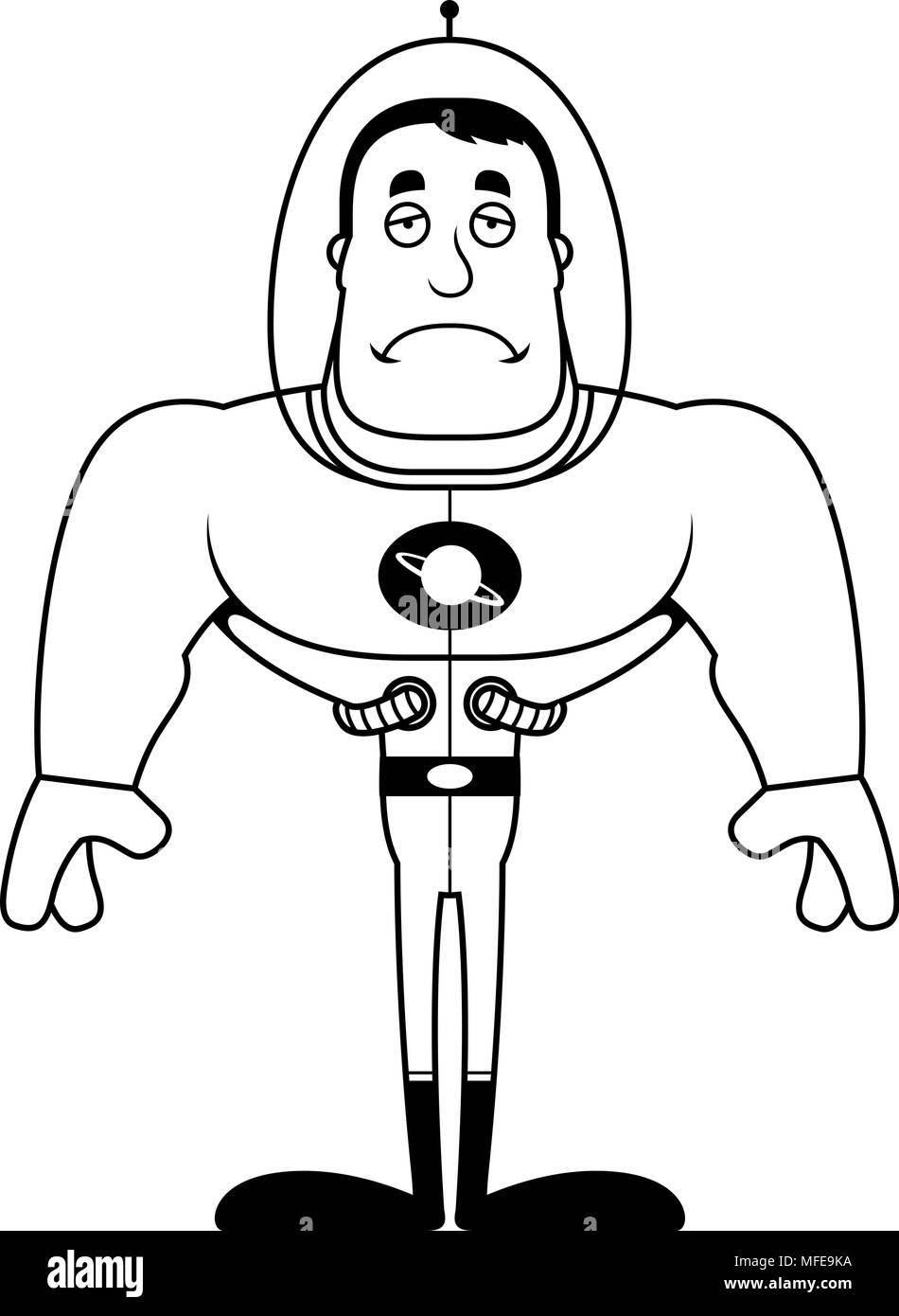A cartoon spaceman looking sad Stock Vector Image & Art - Alamy