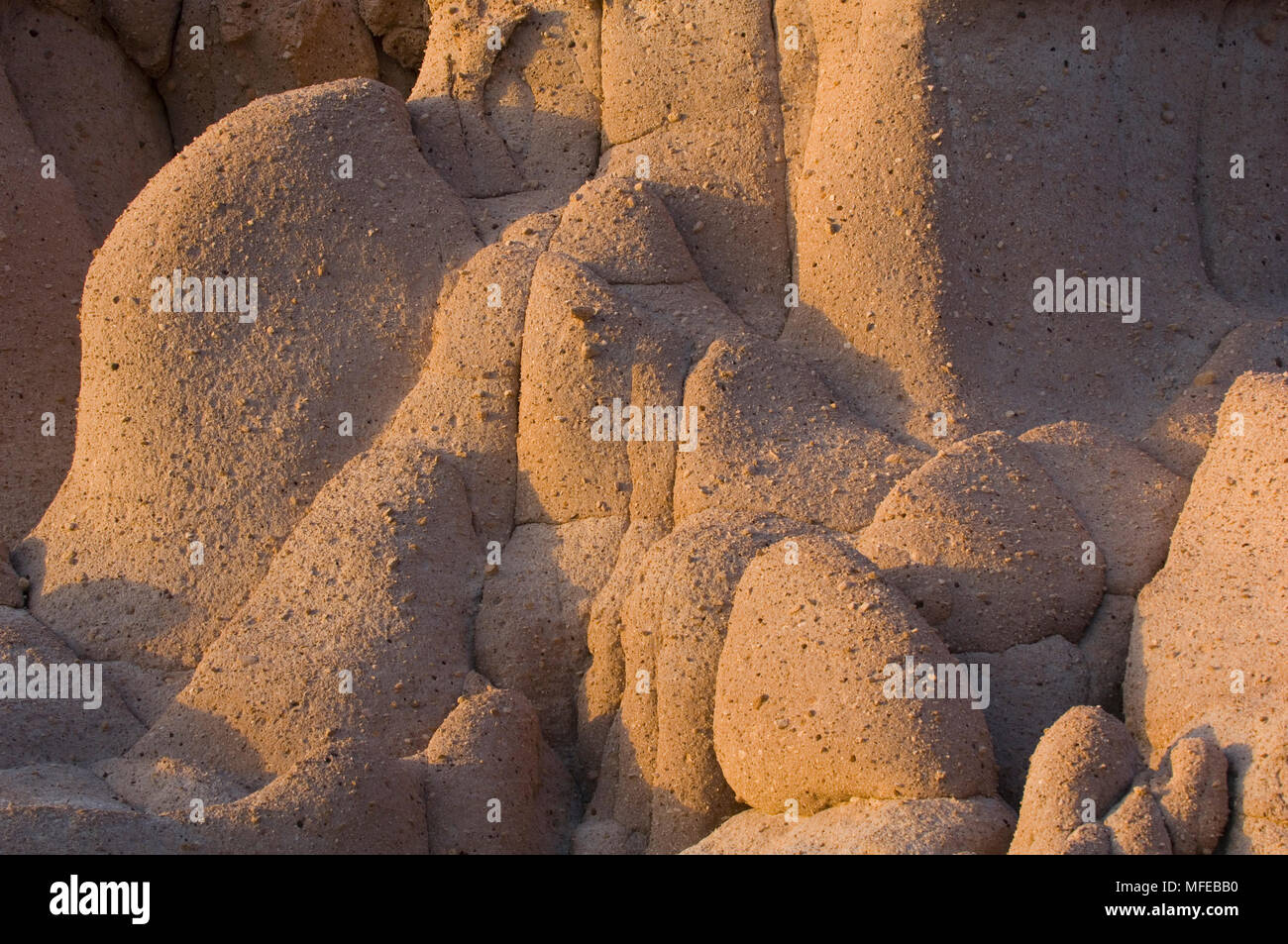 VOLCANIC TUFF DEPOSITS Isla Partida, Baja California, Mexico Stock ...