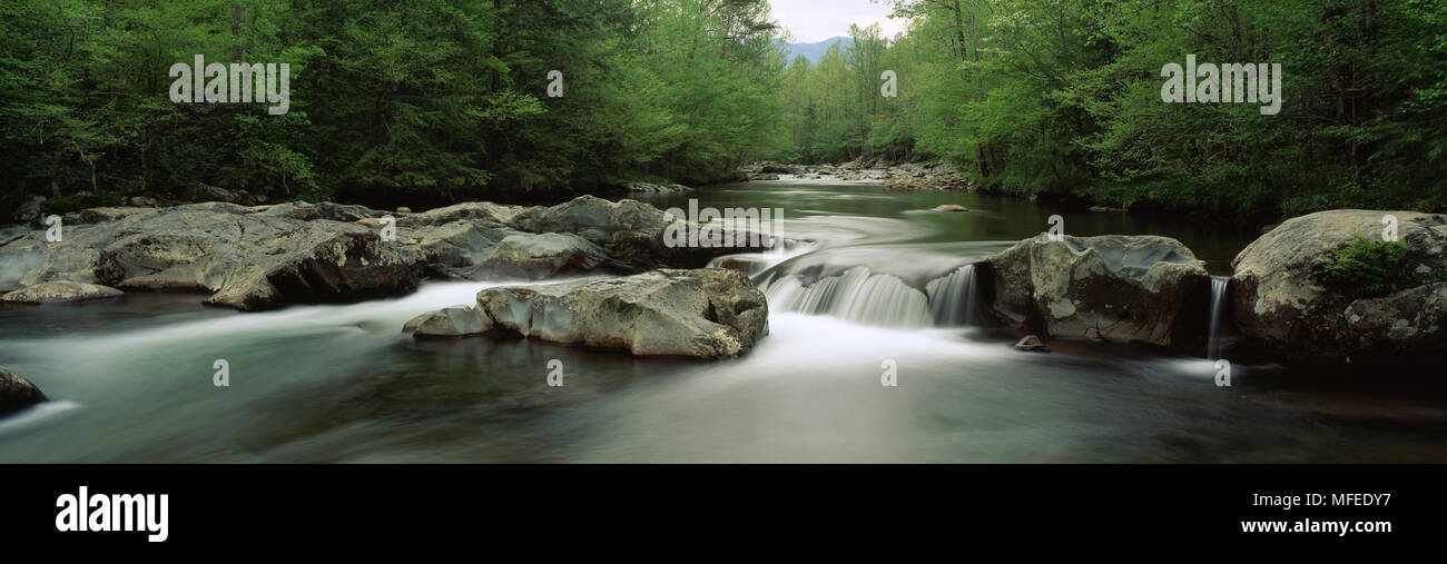 CASCADE ON LITTLE RIVER Great Smoky Mountains National Park, Tennessee ...