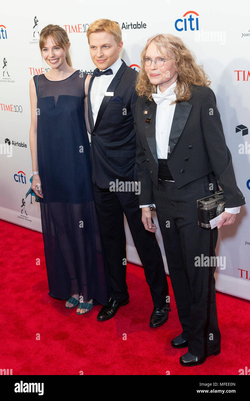 Emily Nestor, Ronan Farrow, Mia Farrow attend 2018 Time 100 Gala at ...