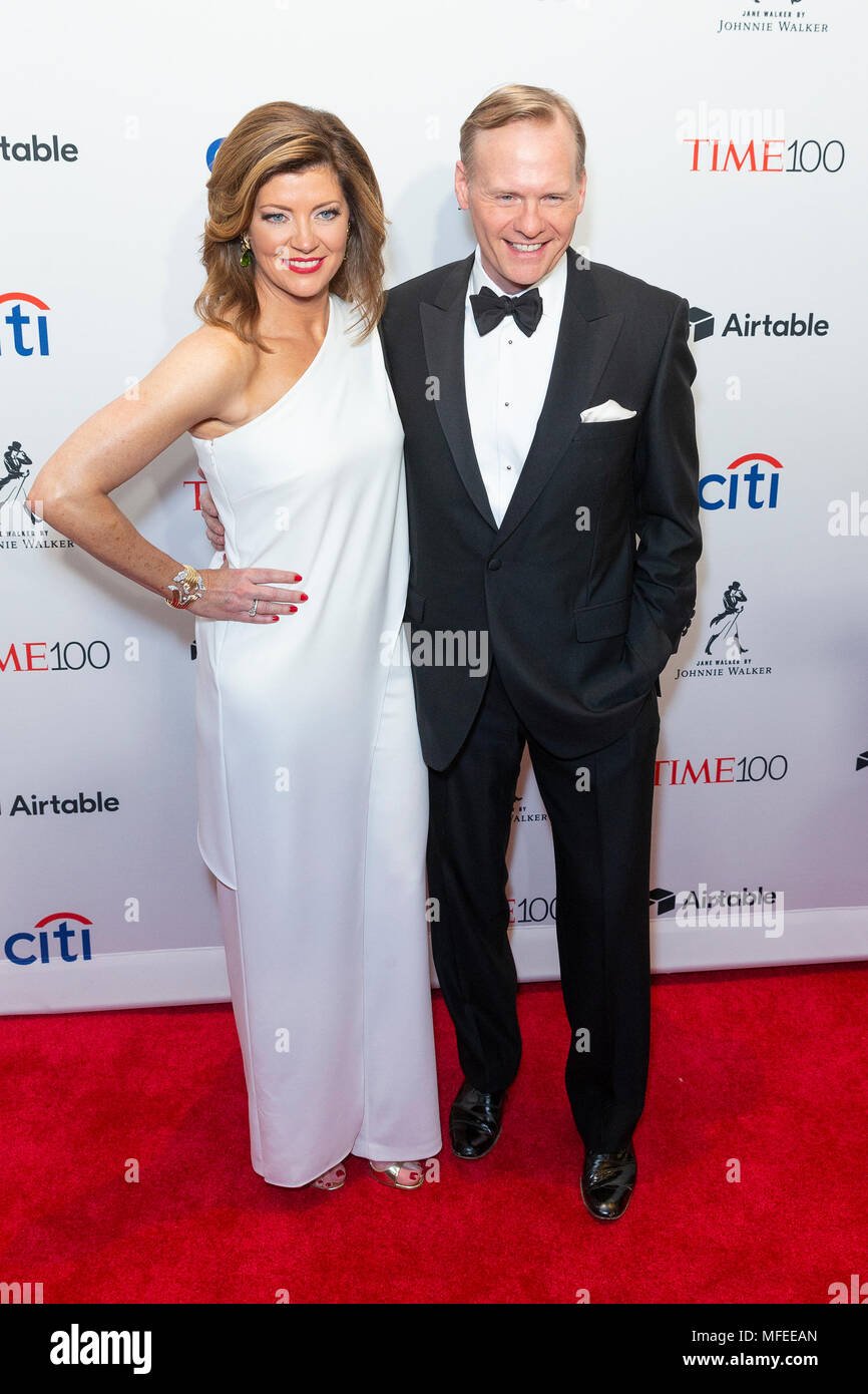New York, United States. 24th Apr, 2018. Norah O'Donnell and Geoff ...