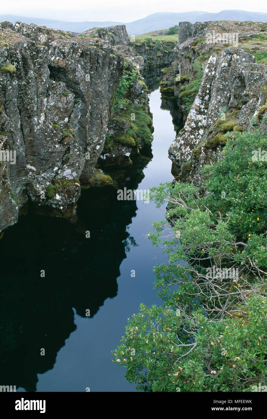 THINGVELLIR NATIONAL PARK Iceland. The location where the European and ...