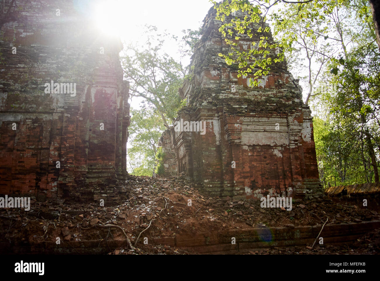 most south sanctuary Prasat Pram on the west side It has five towers or ...