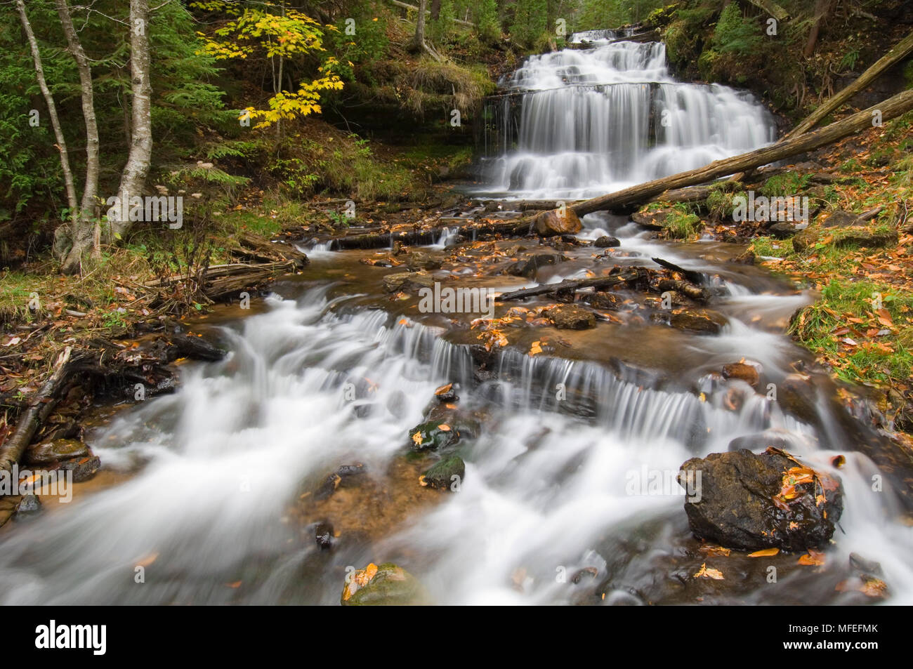 WAGNER FALLS Upper Peninsula, Michigan Stock Photo - Alamy