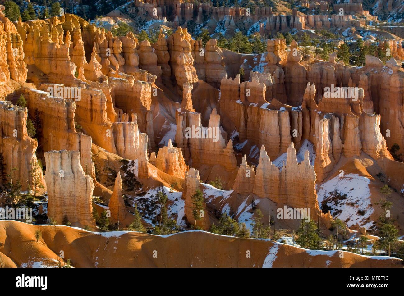 BRYCE CANYON NATIONAL PARK view of Hoodoos from Sunset Point overlook ...