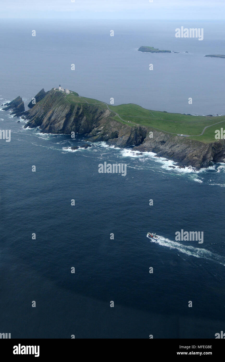The Good Shepherd the Fair Isle ferry passing Sumburgh head on the way ...