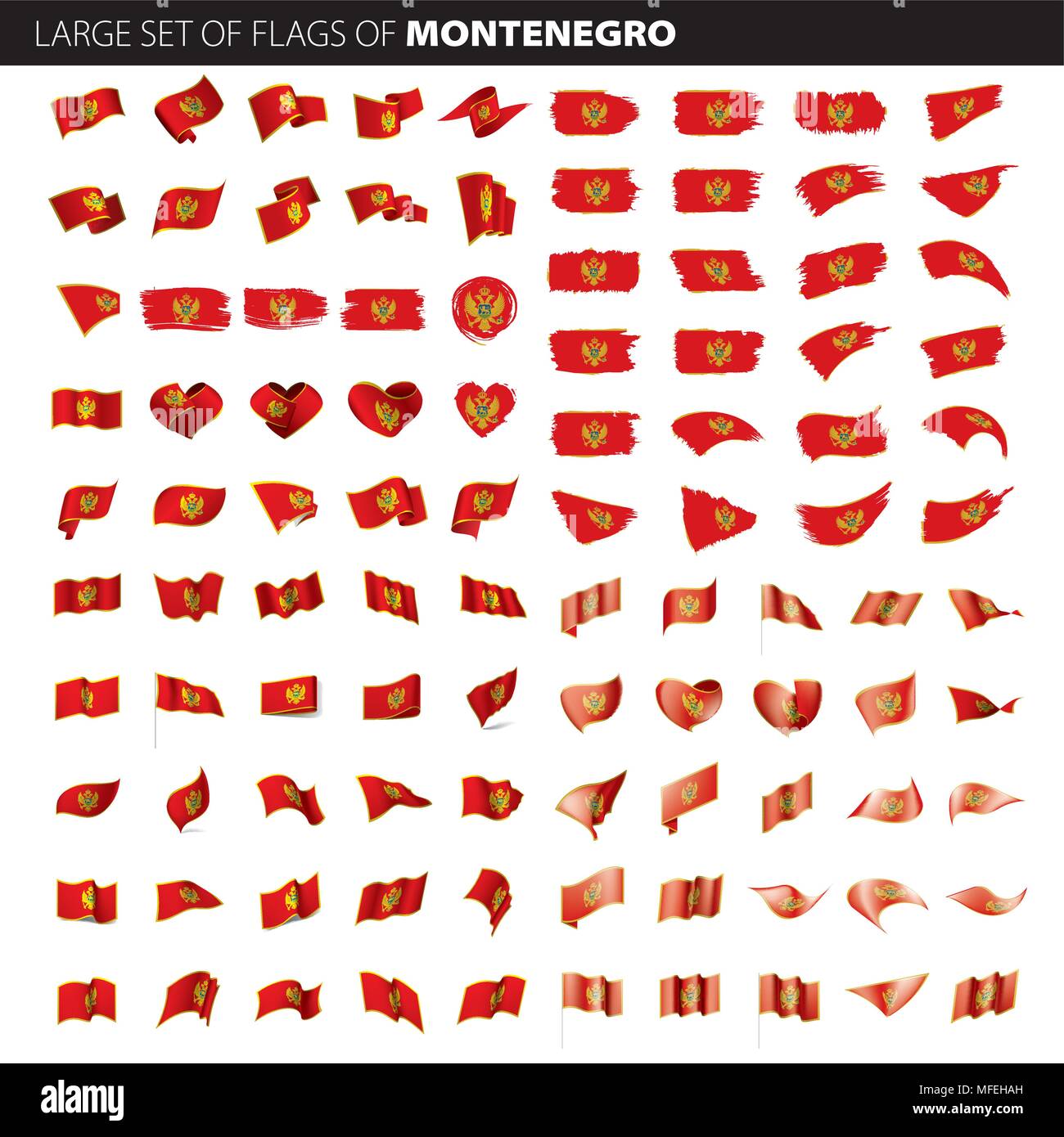 montenegro flag, vector illustration Stock Vector Image & Art - Alamy