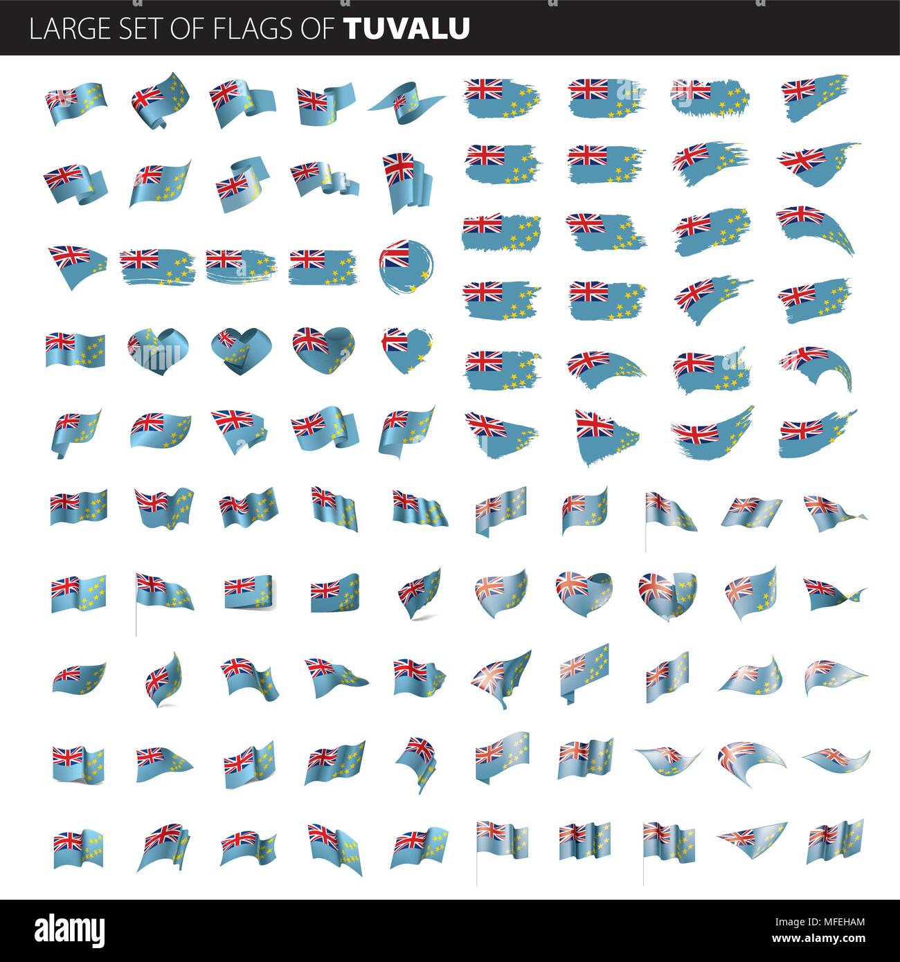 Tuvalu flag, vector illustration Stock Vector Image & Art - Alamy