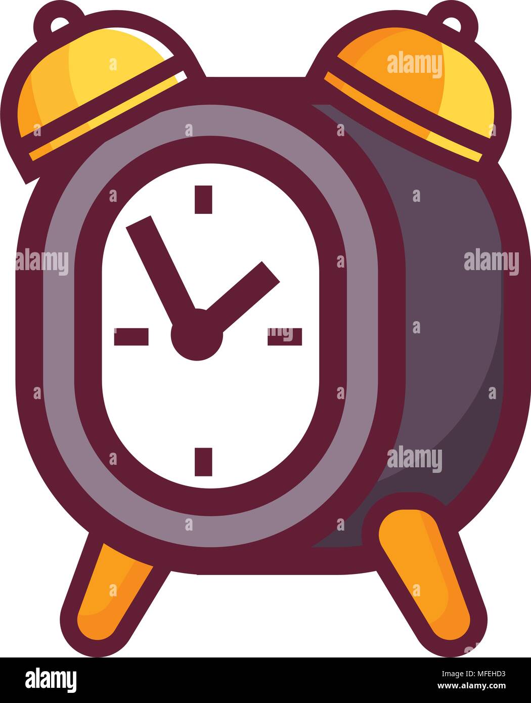 Vintage Twin Bell Alarm Clock Icon Stock Vector Image & Art - Alamy