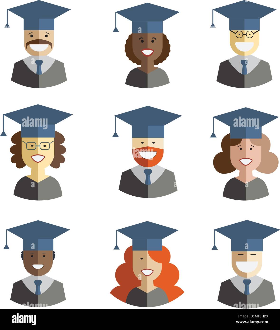 Woman grad Stock Vector Images - Alamy