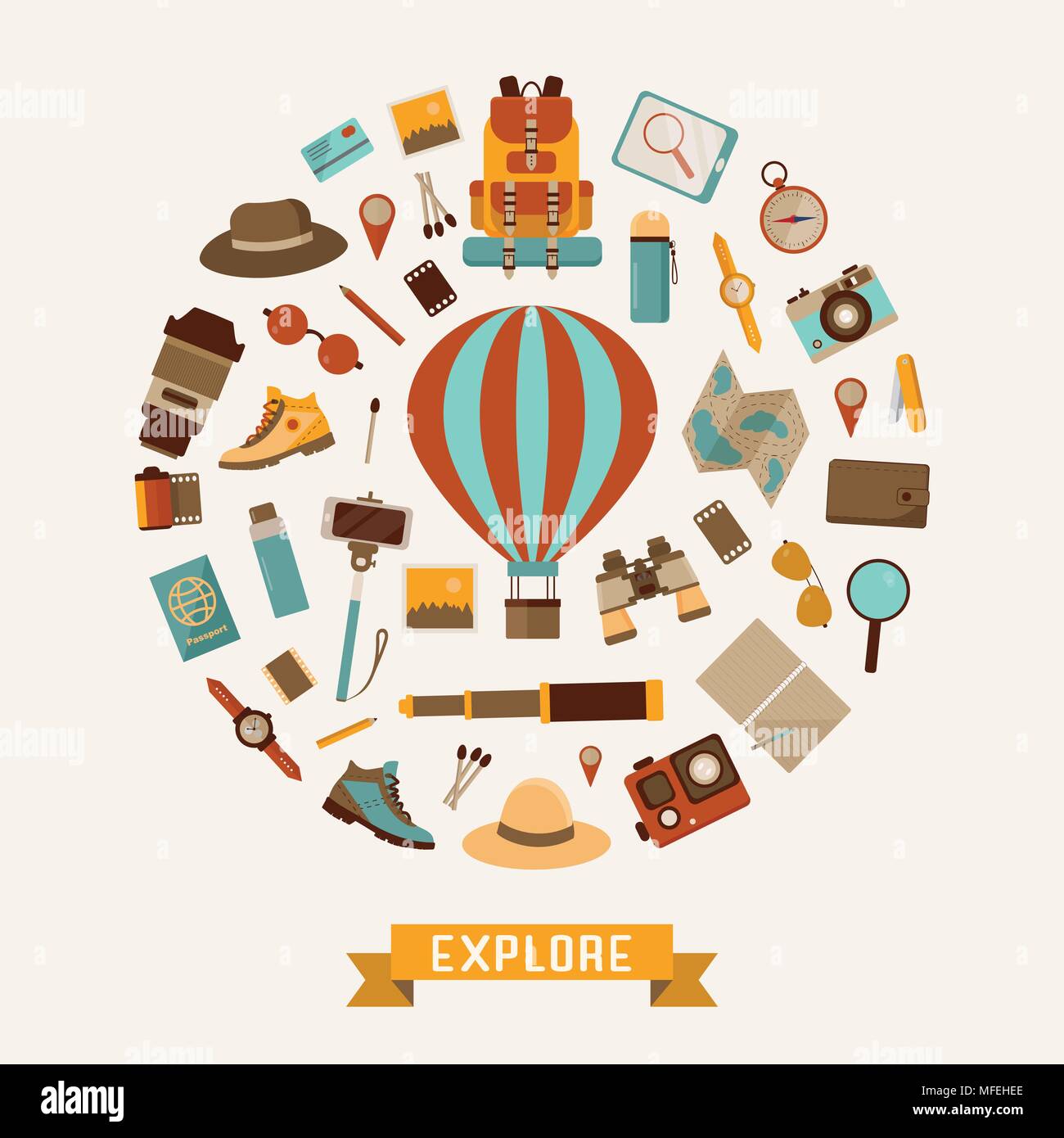 Explore exploring see the world Stock Vector Images - Alamy