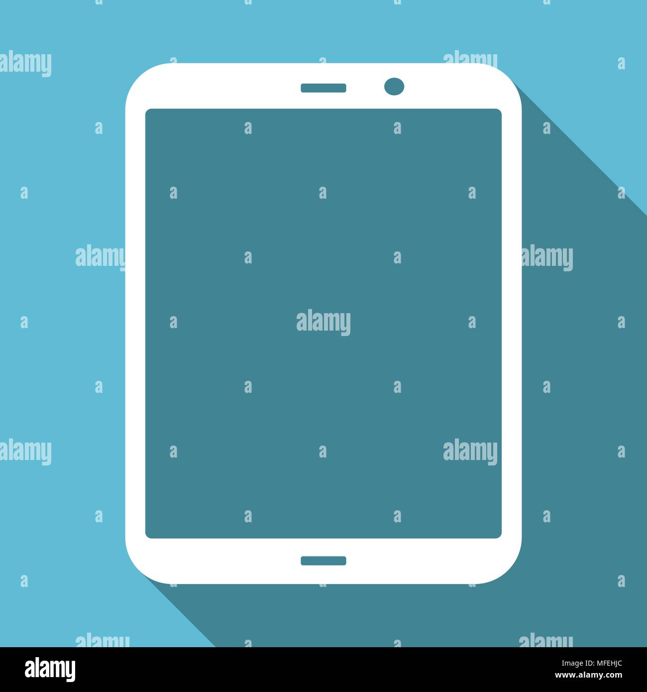 Tablet symbol flat design vector blue internet icon Stock Vector Image ...