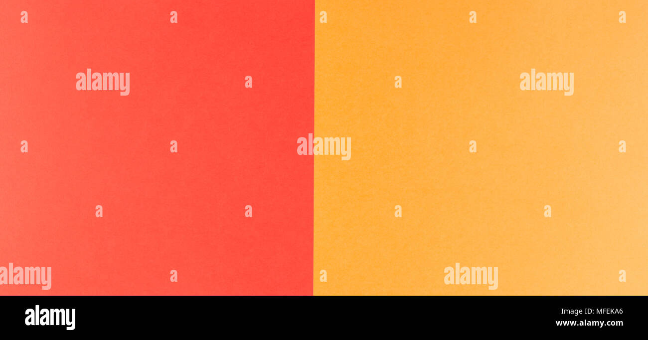 Two tone of red and orange paper background Stock Photo - Alamy