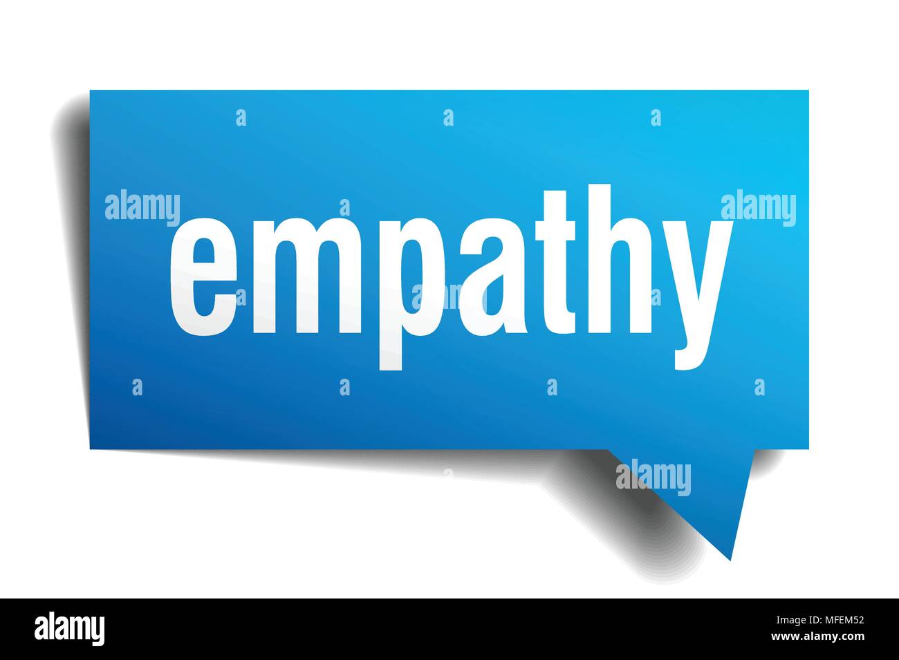 empathy blue 3d square isolated speech bubble Stock Vector Image & Art ...