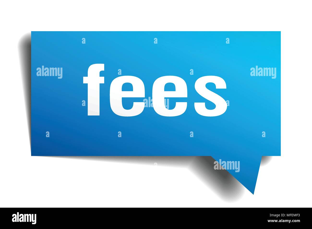 Fees blue 3d square hi-res stock photography and images - Alamy