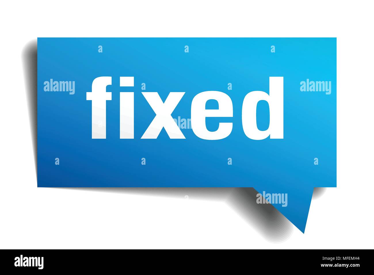 fixed blue 3d square isolated speech bubble Stock Vector Image & Art ...