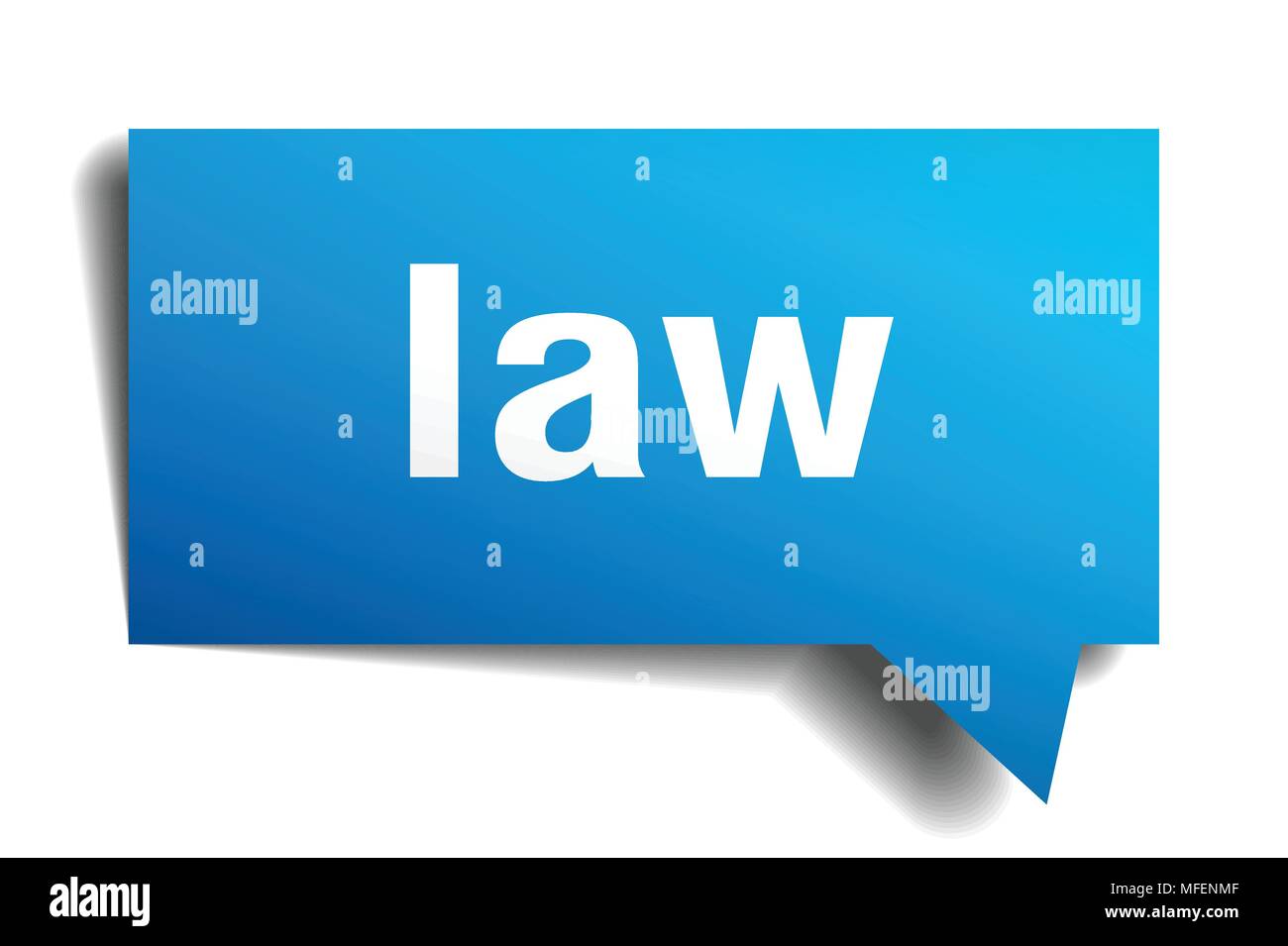 law blue 3d square isolated speech bubble Stock Vector Image & Art - Alamy