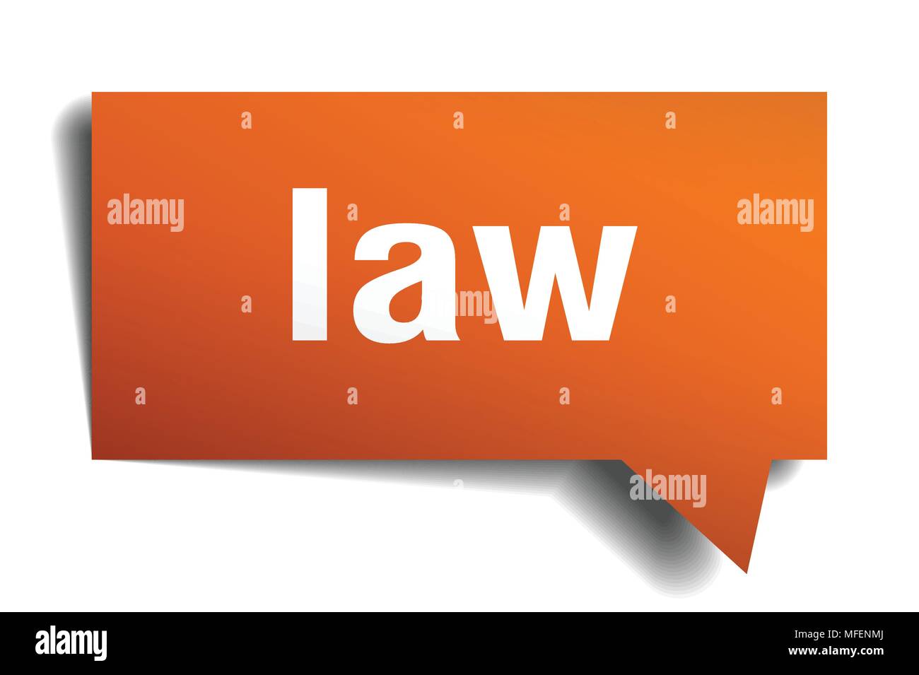 law orange 3d square isolated speech bubble Stock Vector Image & Art ...