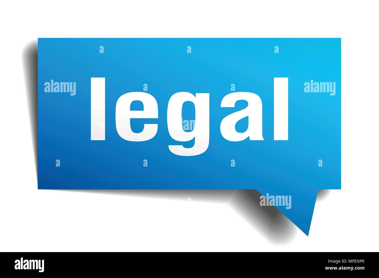 legal blue 3d square isolated speech bubble Stock Vector Image & Art ...