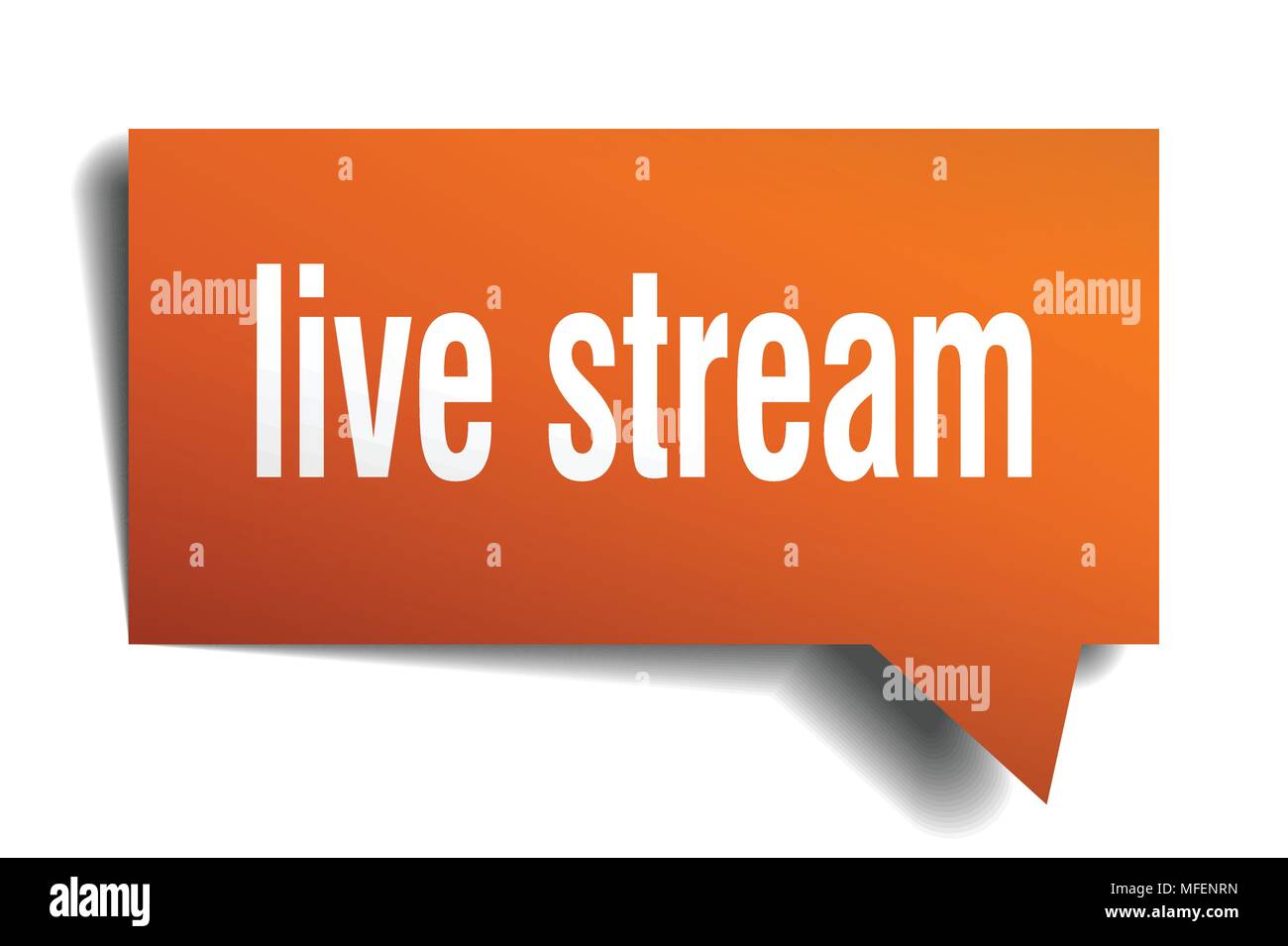 Live stream orange 3d hi-res stock photography and images - Alamy