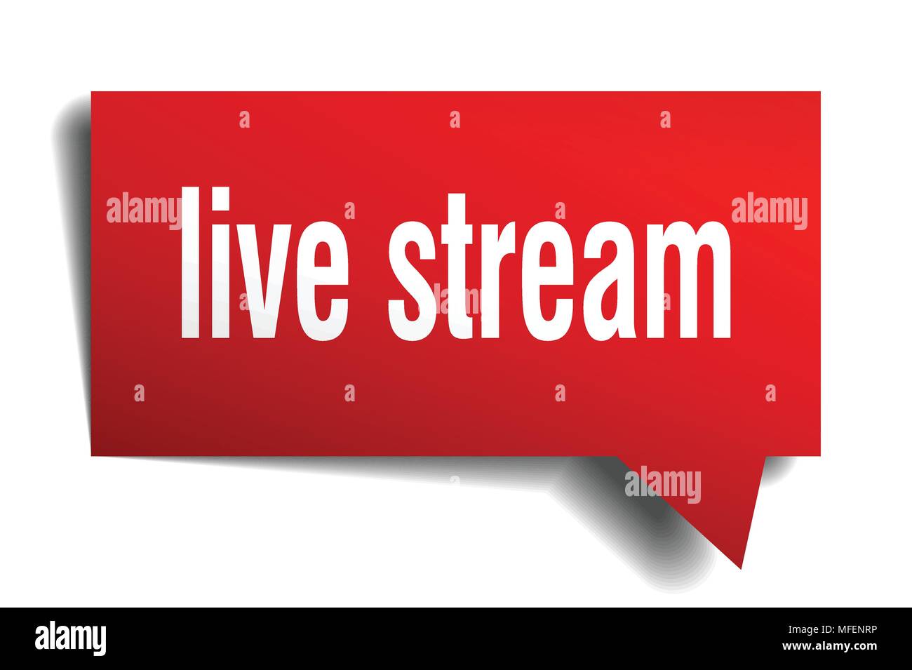 Live stream red tag Cut Out Stock Images & Pictures - Alamy
