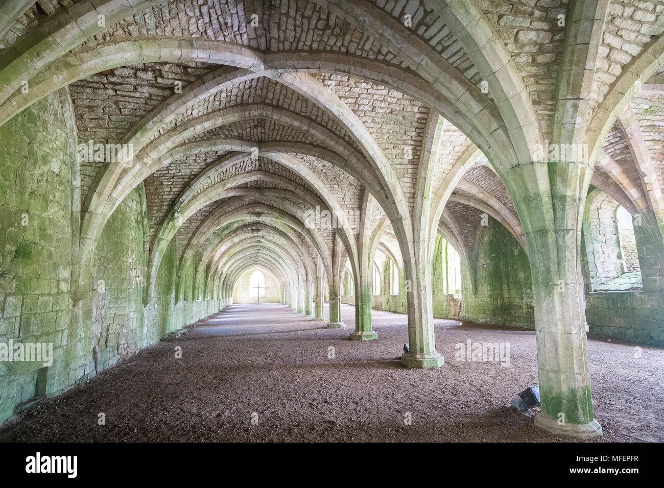 Crypt of Fountains Abbey, Studley Royal, North Yorkshire, National ...