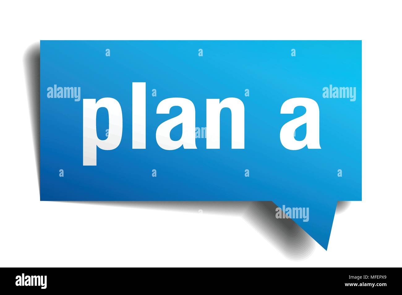plan a blue 3d square isolated speech bubble Stock Vector Image & Art ...