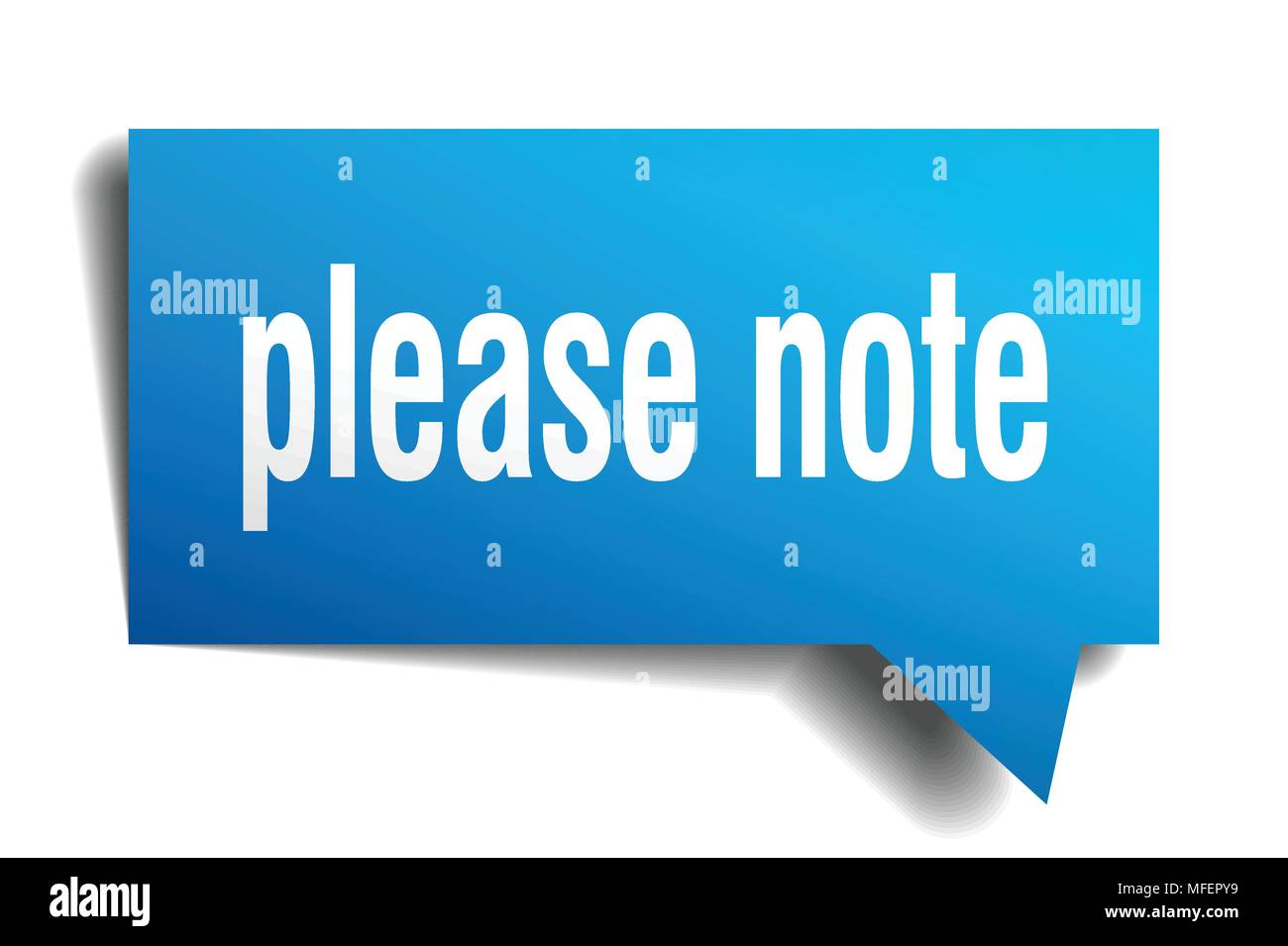 White blue notice please Stock Vector Images - Alamy