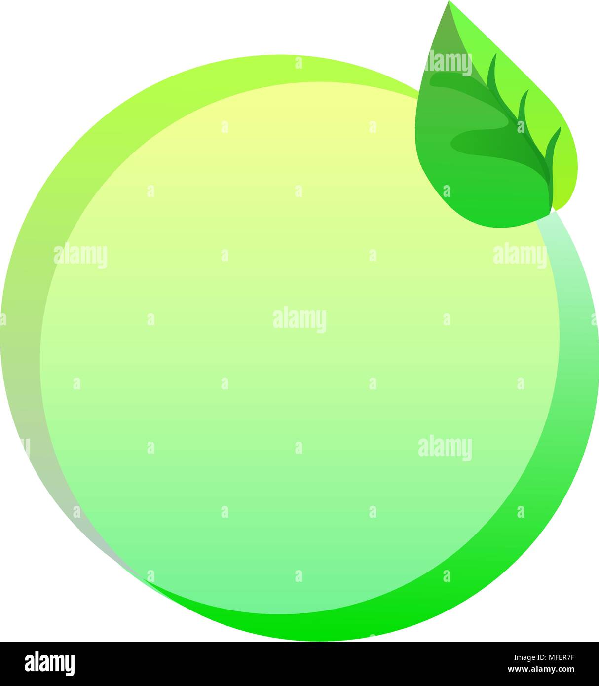 Green eco sticker, bio and organic label on white background Stock ...