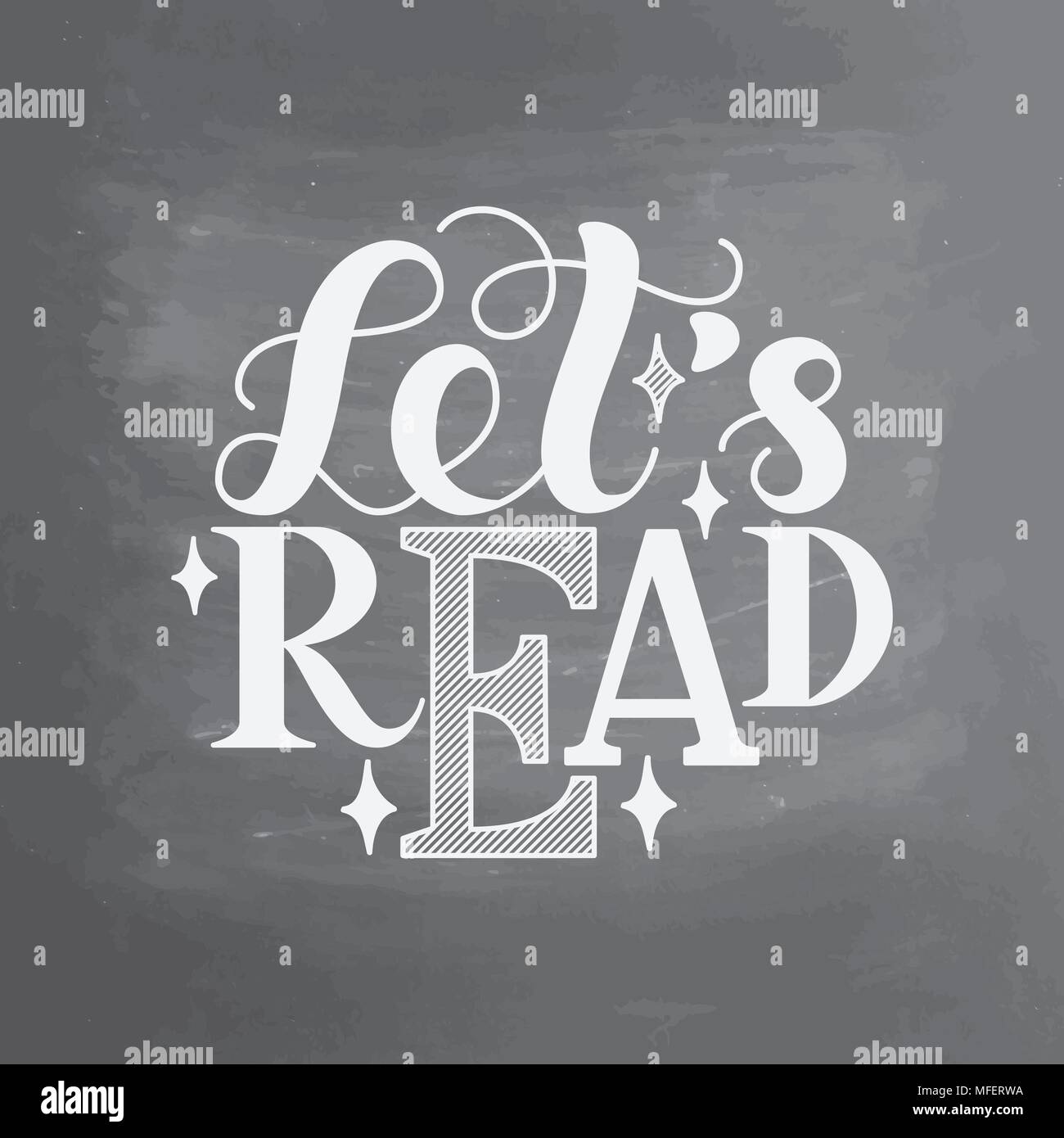 Let s read. Inspirational and motivational quotes. Hand painted ink ...