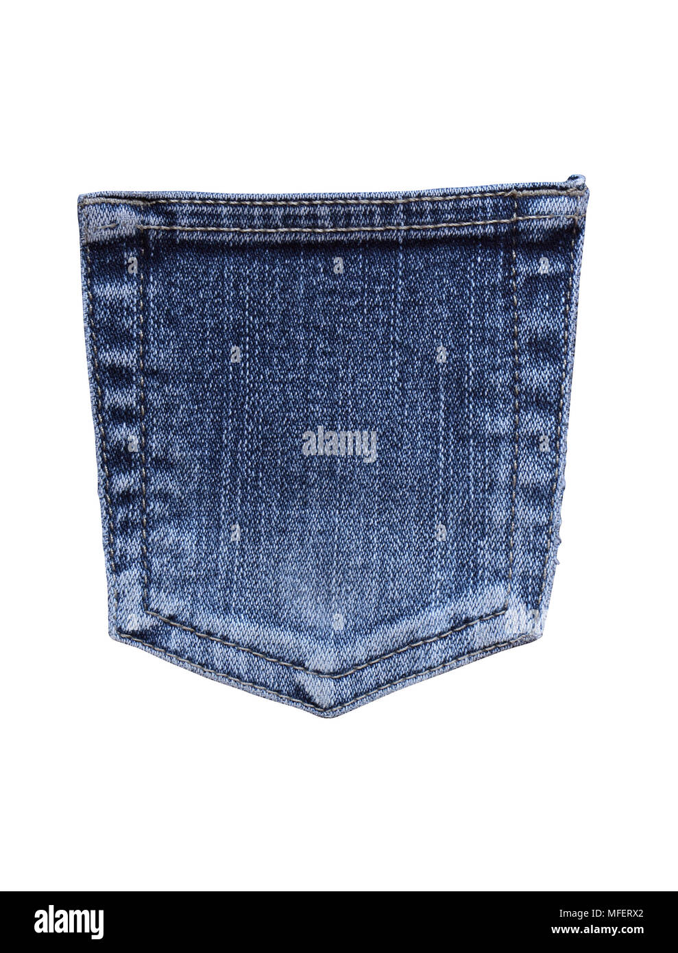 Blue jeans back pocket isolated on white with clipping path Stock Photo ...
