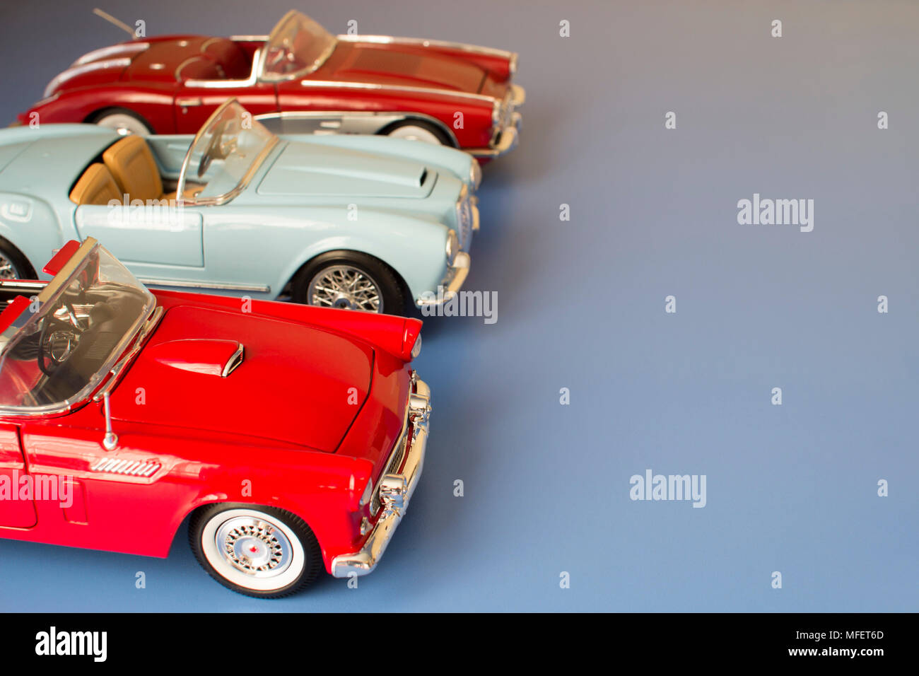 Collection scale models of retro cars. Classic cars. Rarity Stock Photo ...