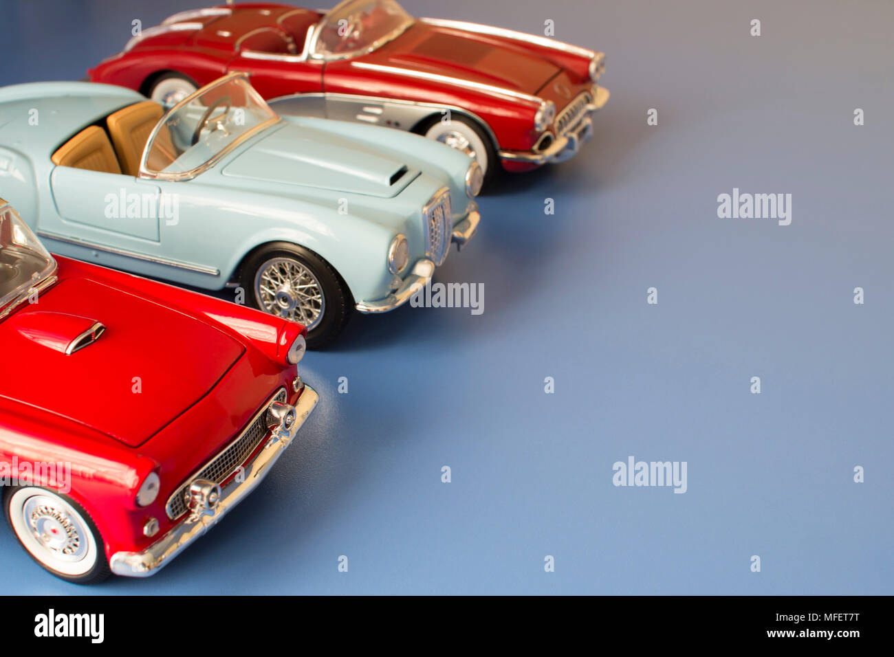 Collection scale models of retro cars. Classic cars. Rarity Stock Photo ...