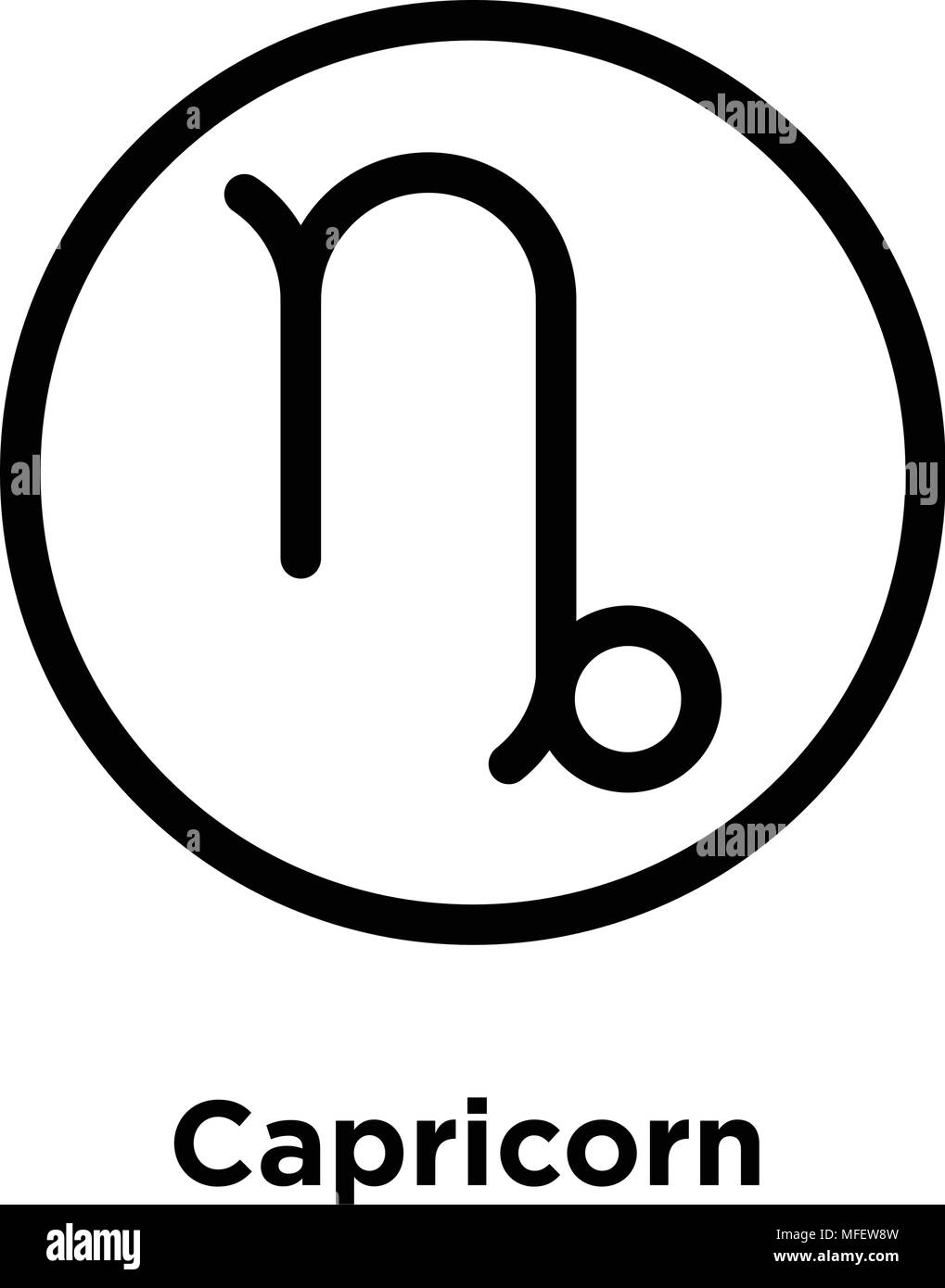 Capricorn icon isolated on white background, vector illustration Stock ...