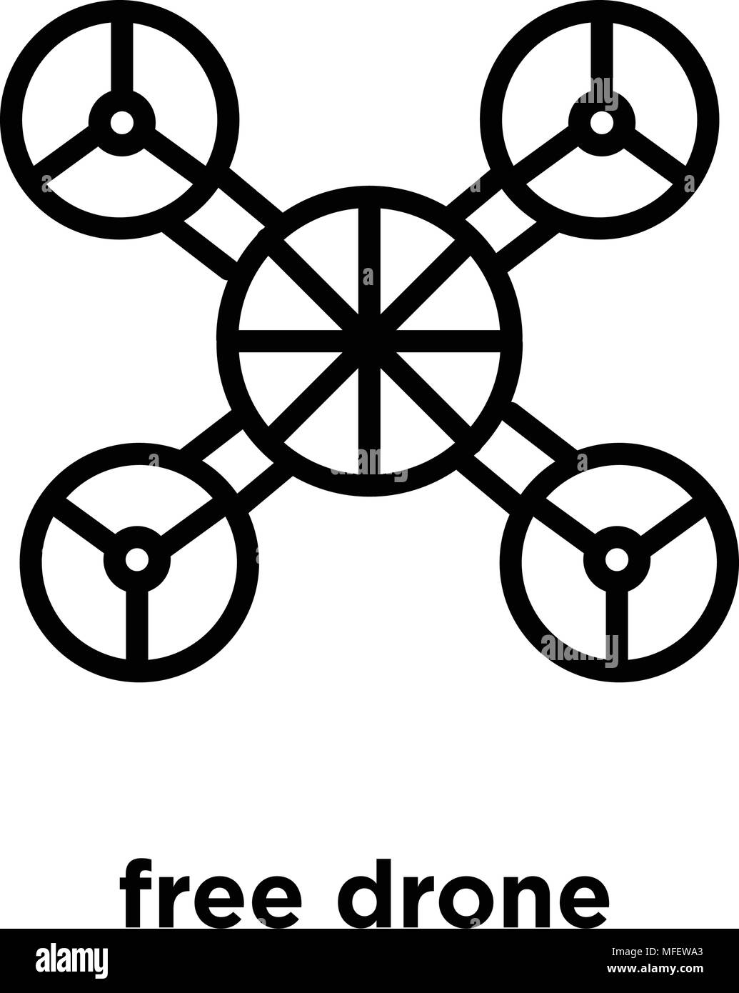 free drone icon isolated on white background, vector illustration Stock ...