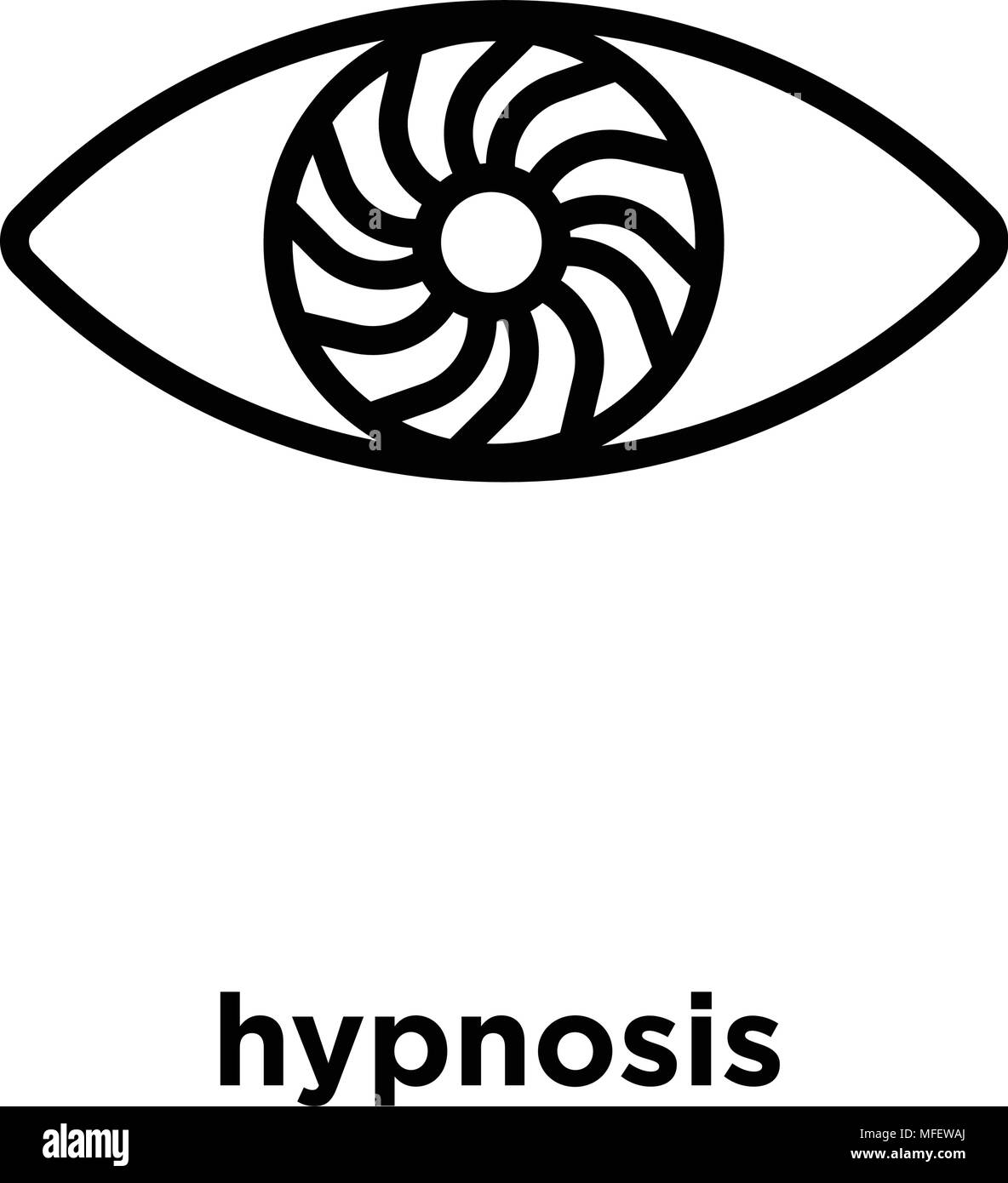 hypnosis icon isolated on white background, vector illustration Stock ...