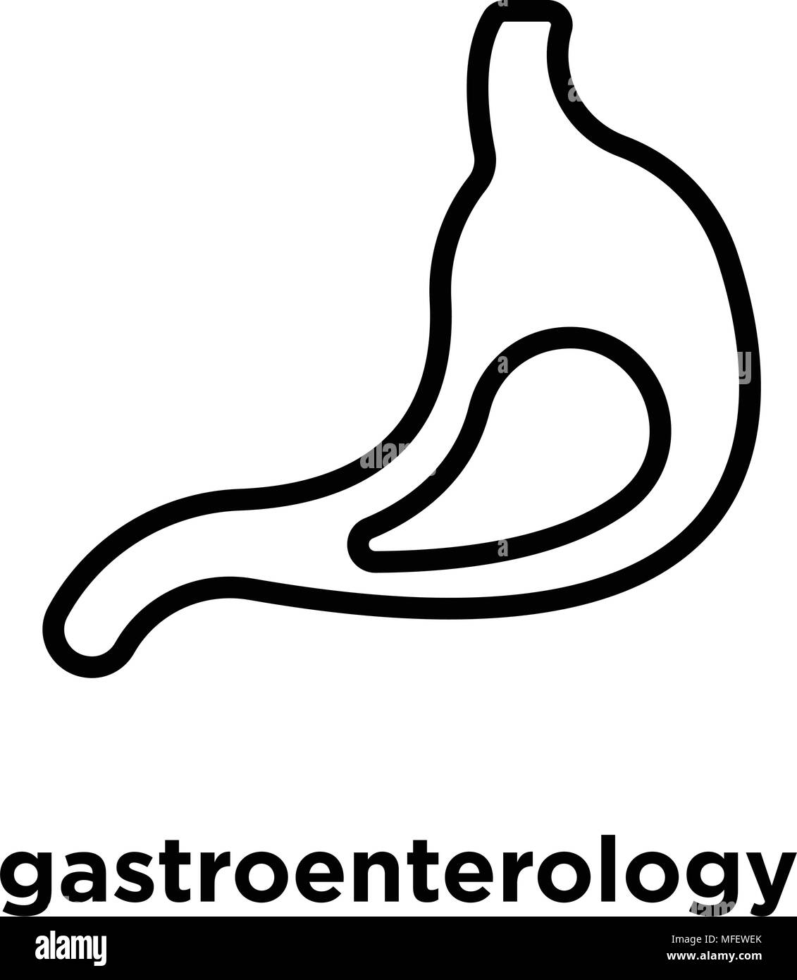gastroenterology icon isolated on white background, vector illustration ...