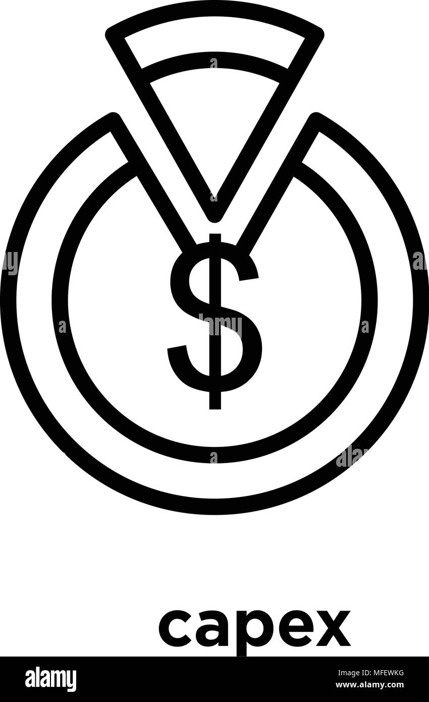 capex icon isolated on white background, vector illustration Stock ...