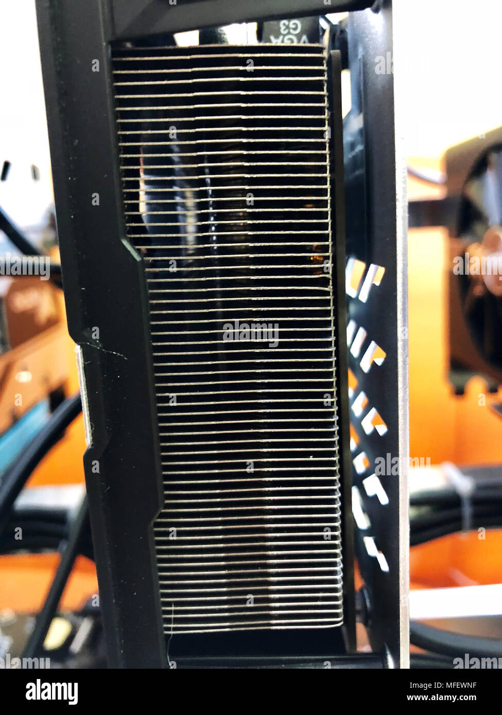 Radiator cooling video card Stock Photo - Alamy