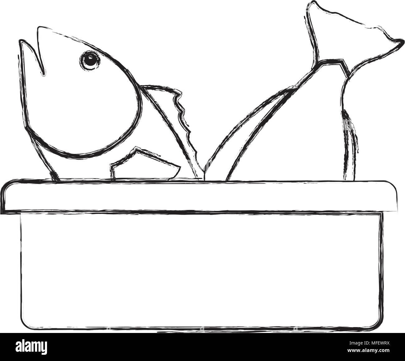 Basket fishes Stock Vector Images - Alamy