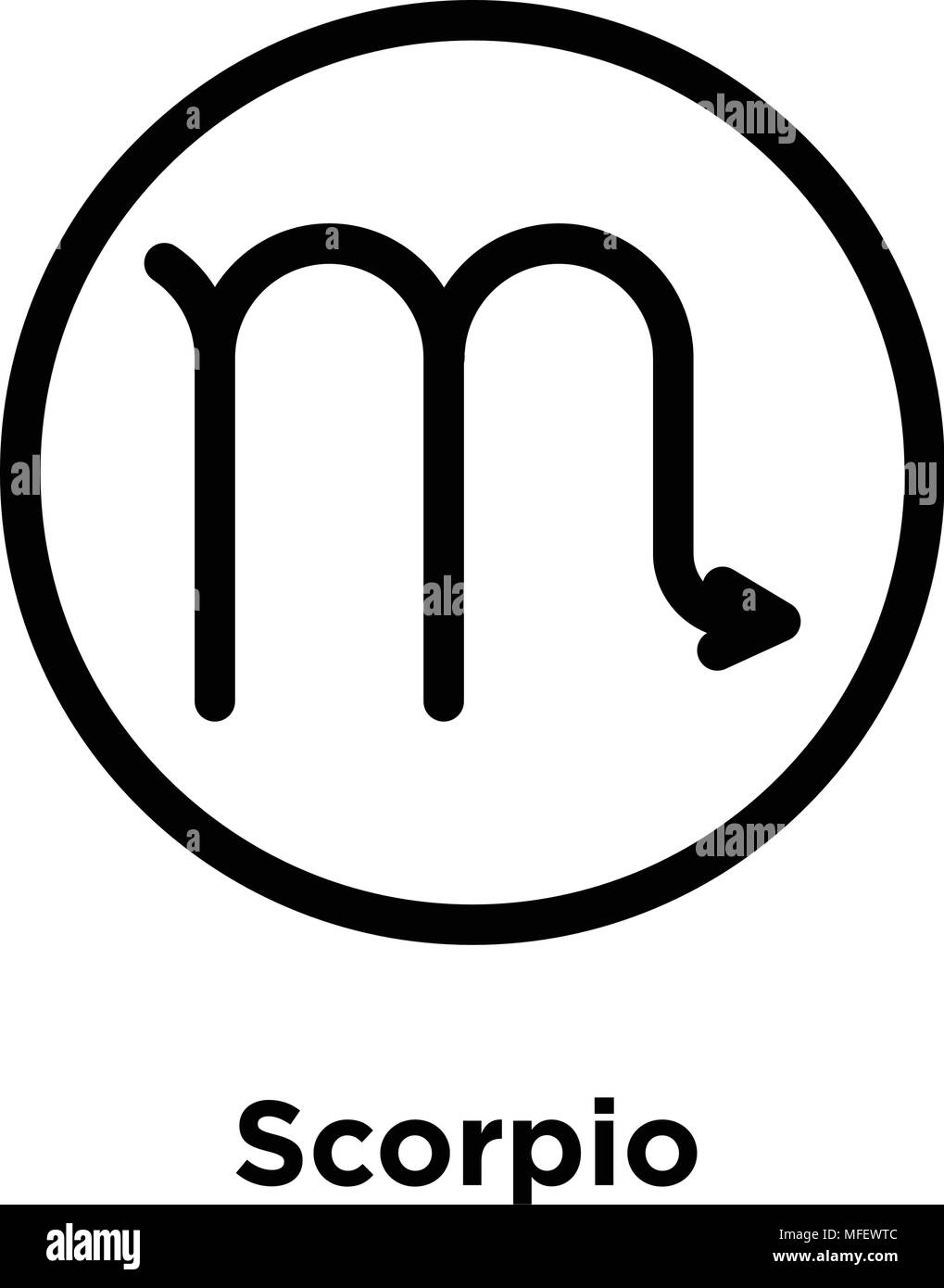 Scorpio icon isolated on white background, vector illustration Stock ...