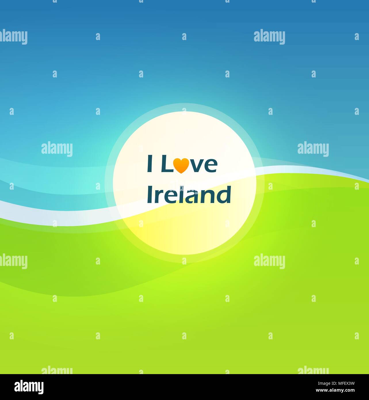 Nature landscape ireland Stock Vector Images - Alamy